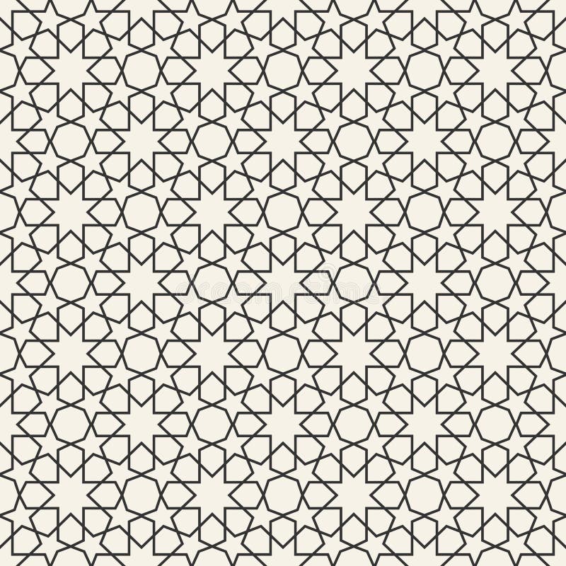 Abstract Seamless Geometric Islamic Wallpaper Pattern Stock Vector ...