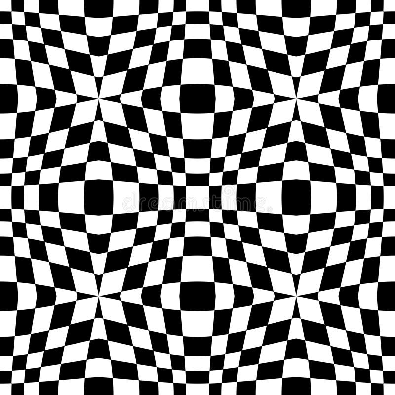 Abstract Seamless Geometric Op Art Black and White Pattern Stock ...