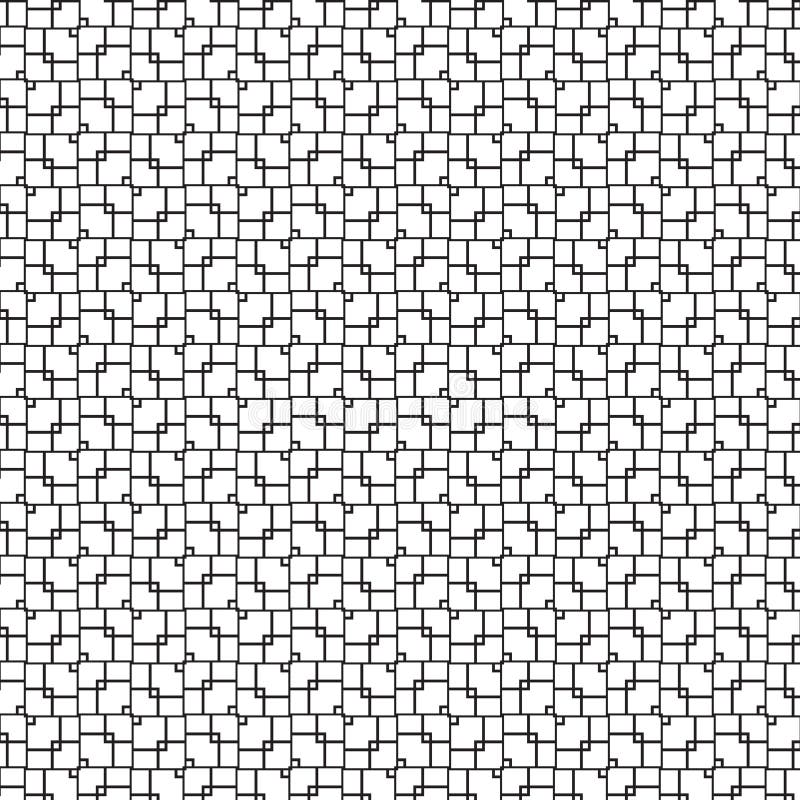 Abstract Seamless Geometric Ornament Pattern of Grid Lines Graphic ...
