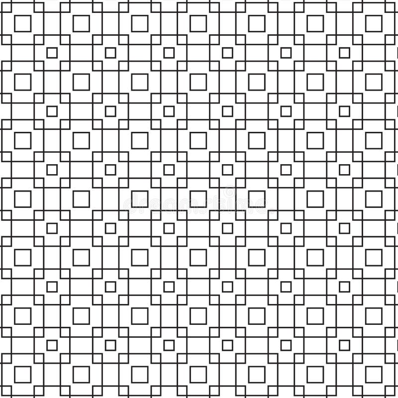 Abstract Seamless Geometric Pattern of Black Grid Cube Graphic Design ...