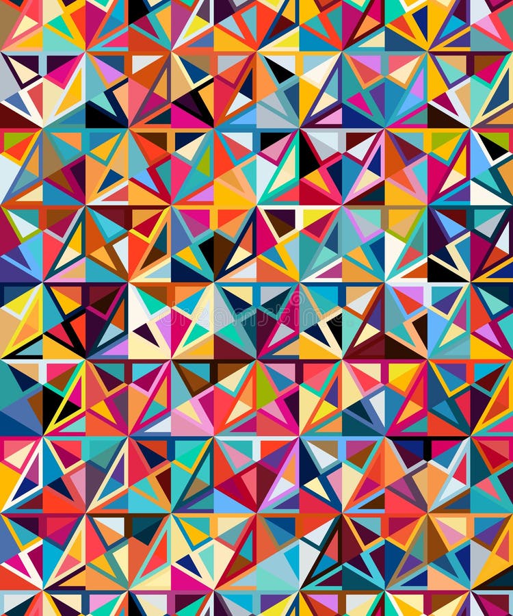 Abstract Seamless Geometric Pattern. Figures with Many Angles Stock ...