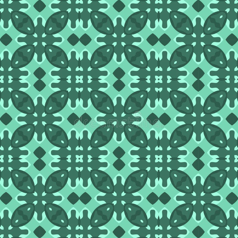 Abstract Seamless Geometric Pattern with Green Colors Stock Vector ...