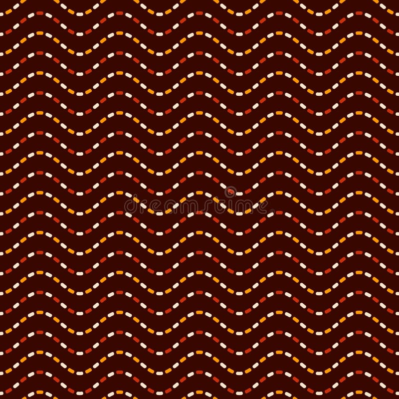 Abstract Seamless Geometric Pattern of Horizontal Dotted Wavy Color ...