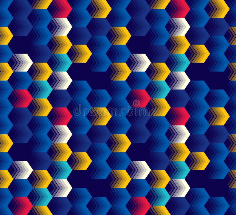 Abstract Seamless Geometric Pattern. Optical Illusion of Motion Stock ...