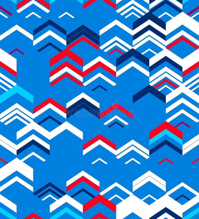 Abstract Seamless Geometric Pattern. Optical Illusion of Motion Stock ...