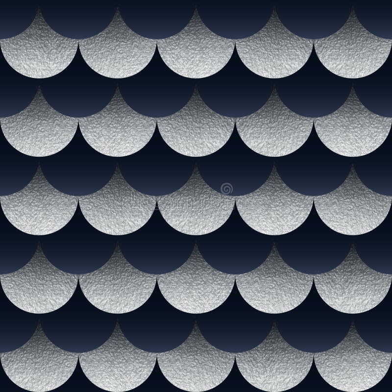 Abstract Seamless Geometric Pattern with Silver Texture Squama. Stock ...