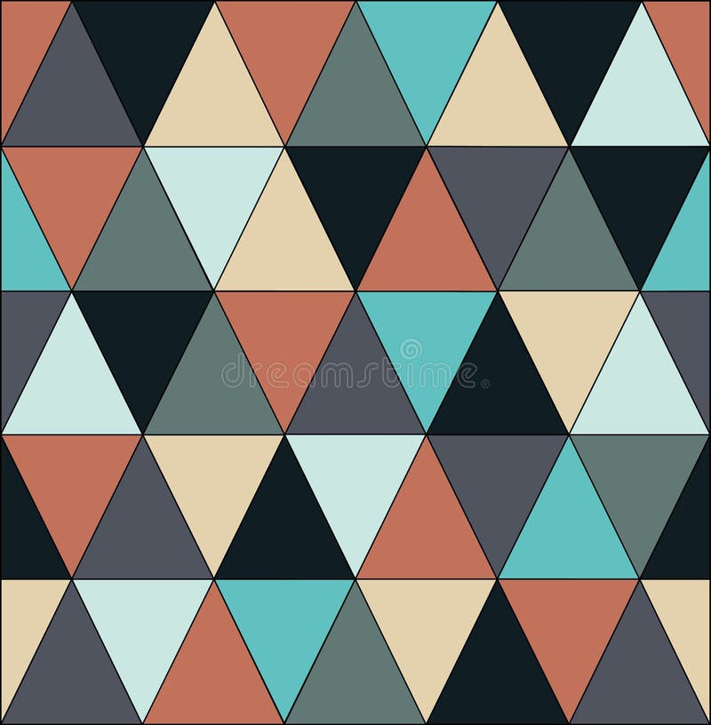 Abstract Seamless Geometric Pattern with Triangles Stock Illustration ...