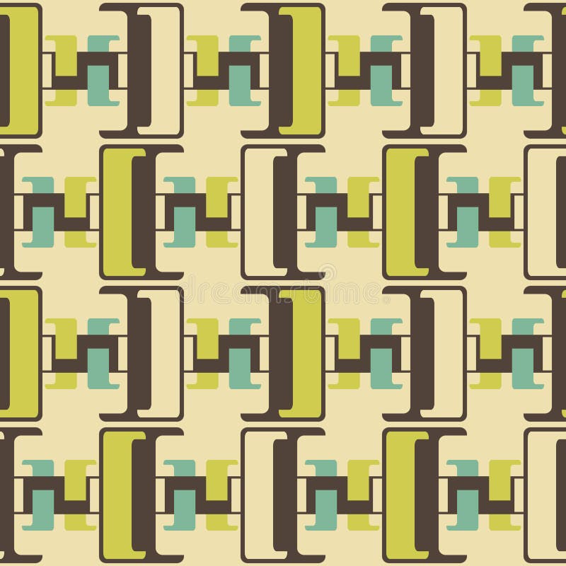 Abstract Seamless Geometric Retro Pattern Stock Vector - Illustration ...