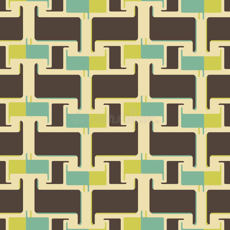 Abstract Seamless Geometric Retro Pattern Stock Vector - Illustration ...
