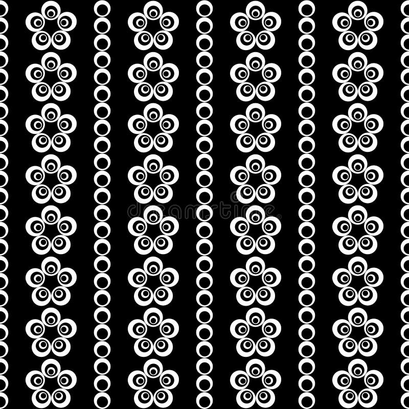 Abstract Seamless Geometric Striped Floral Pattern Stock Vector ...