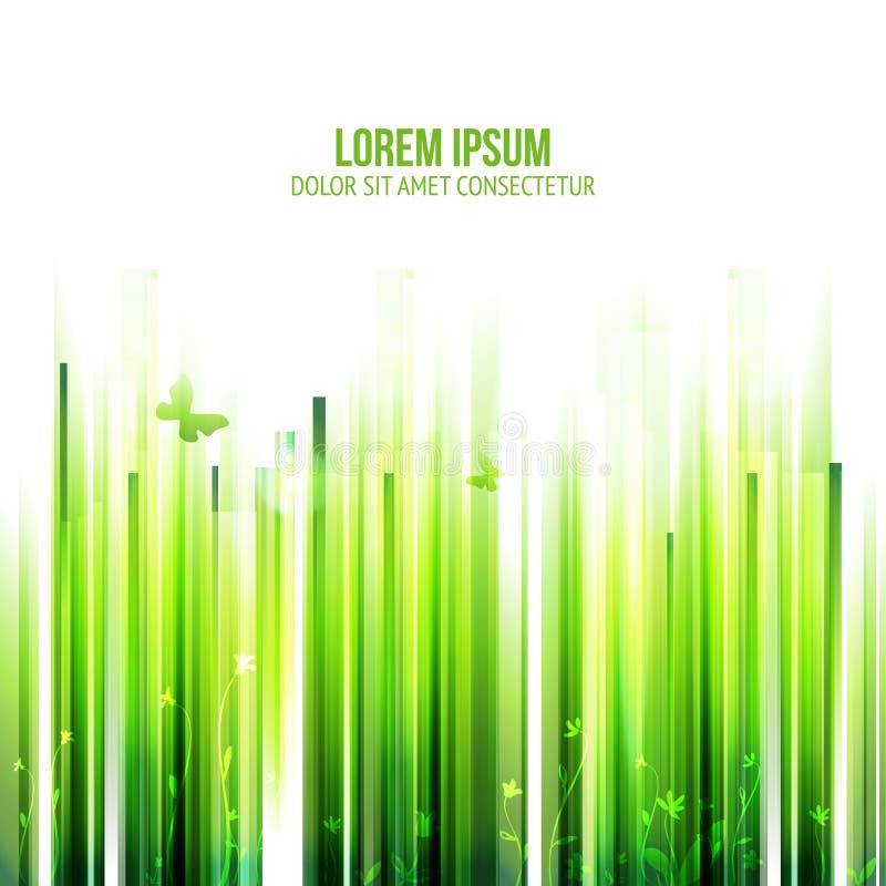 Abstract Seamless Grass with Floral Elements Stock Vector ...