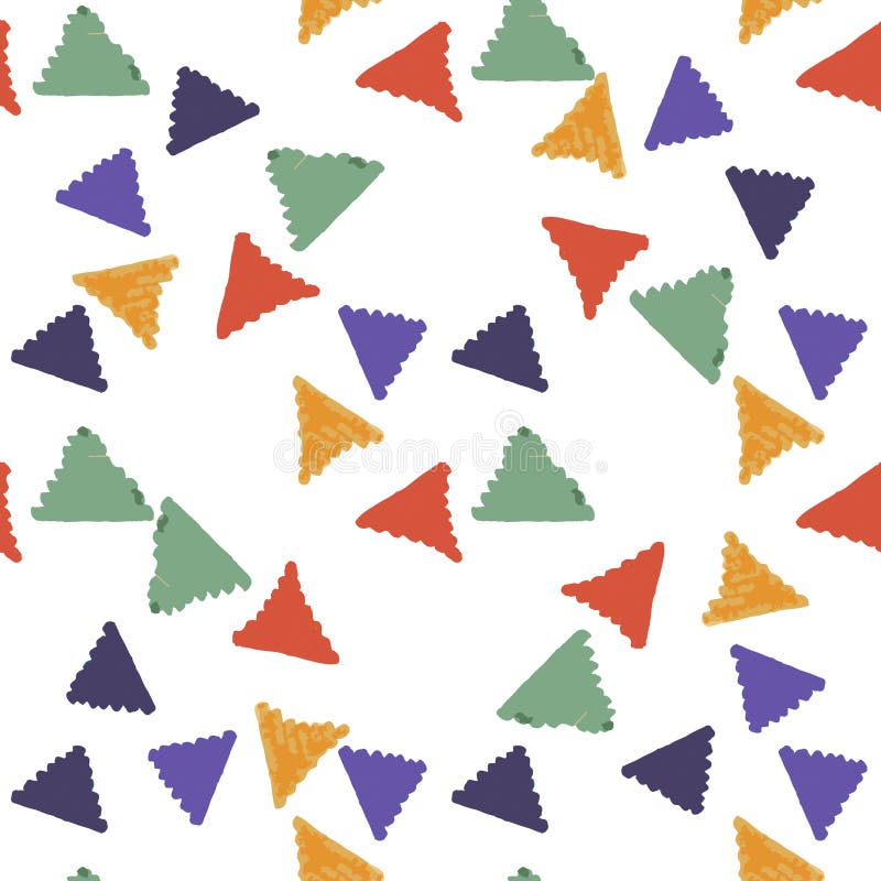 Abstract Seamless Hand Draw Pattern Triangle Stock Vector ...