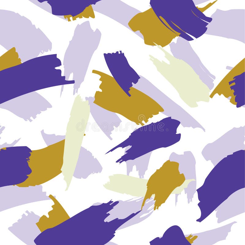 Abstract Seamless Hand Drawn Brush Pattern Stock Vector - Illustration ...