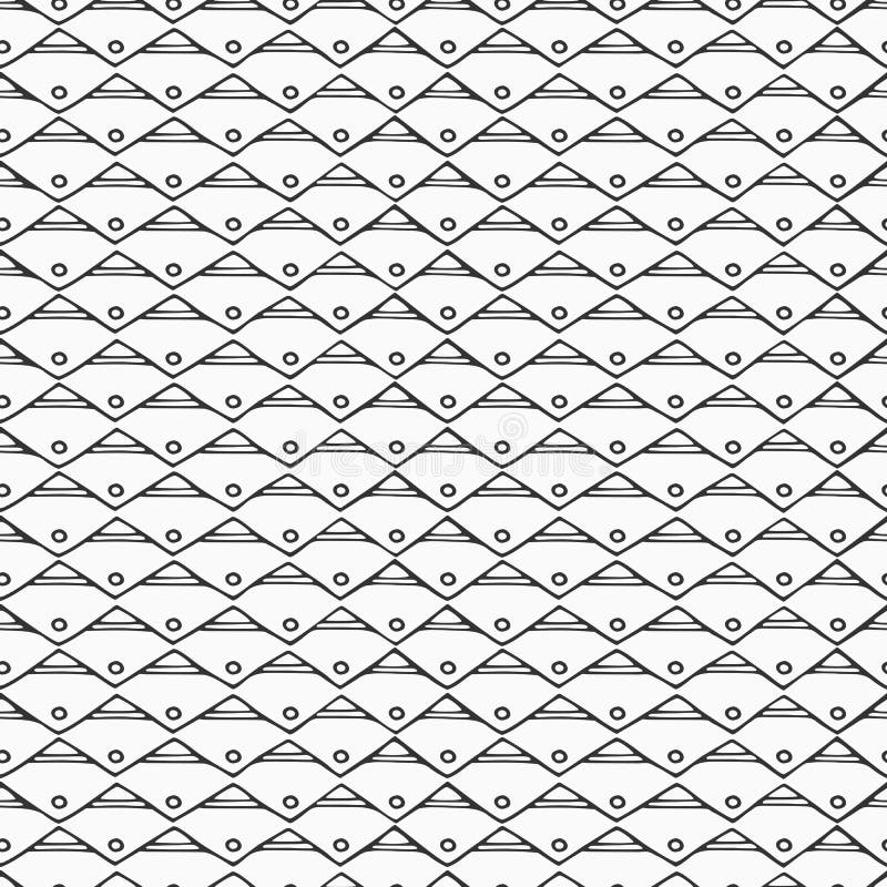 Abstract Seamless Hand Drawn Ethnic Pattern of Repeating Decorative ...