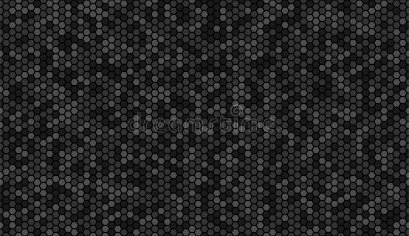 Abstract Seamless Hexagon Background. Vector Black Honeycomb Wallpaper ...