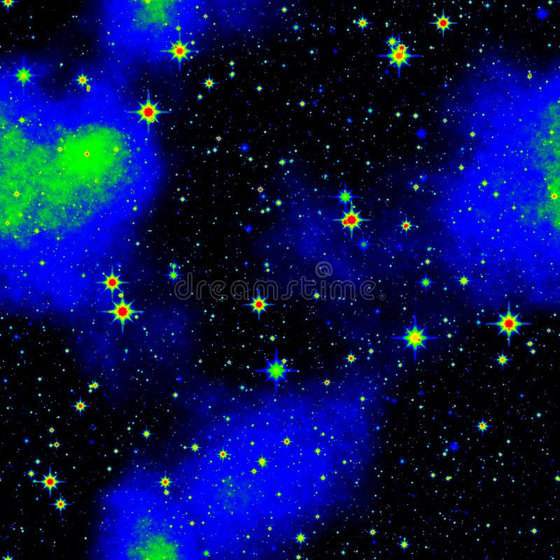 Abstract Seamless Illustration of Infrared Cosmos Stock Illustration ...