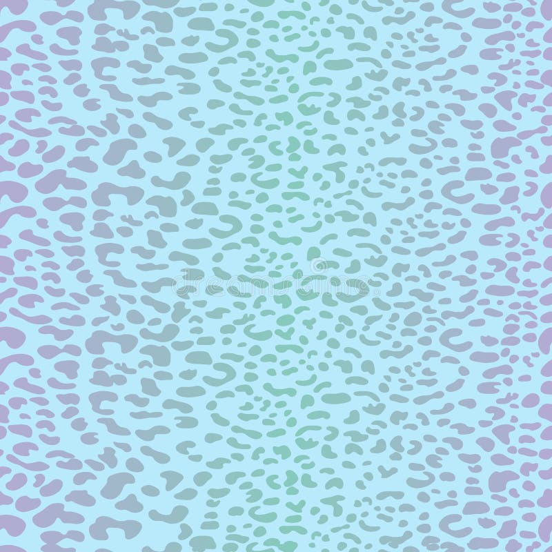 Abstract Seamless Leopard Skin Vector Pattern in Light Blue Color ...