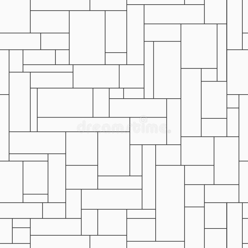 Abstract Seamless Linear Geometric Pattern. Repeating Black Squares and ...