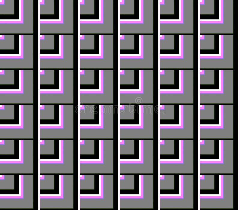 Abstract Seamless Lines and Squares and Cubes Stock Illustration ...