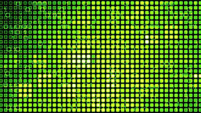 The Lights Digital World. Animated Earth with Rotating Matrix Texture ...