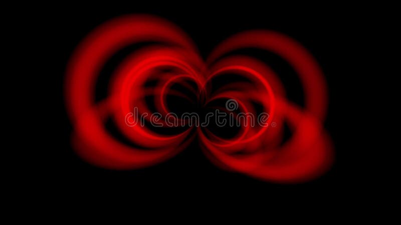 Abstract Seamless Loop of Red Circles Hypnotic Pattern with Radial ...
