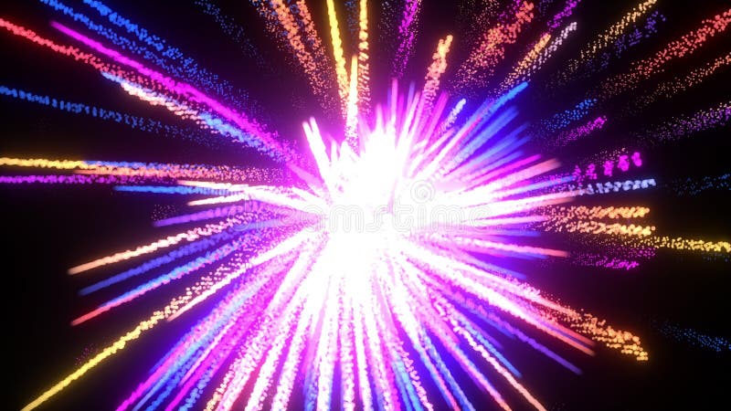 Abstract Seamless Loop Glow Colorful Neon Spark Particles Stock Video ...