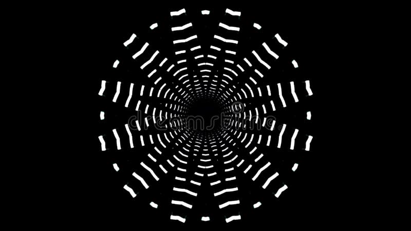 Abstract Seamless Loop White Circle. Hypnotic Circles Hi-tech Motion ...