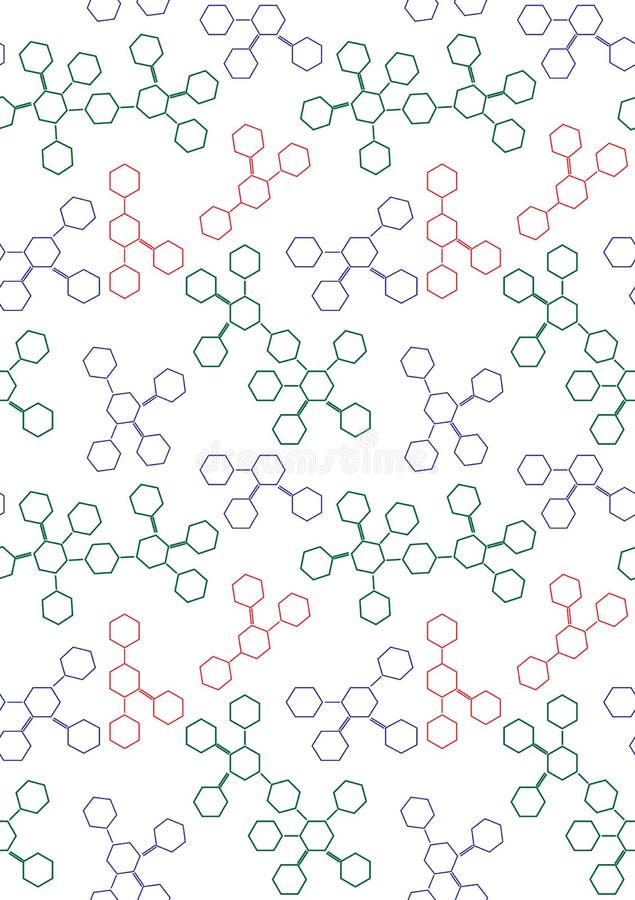 Molecular Structure. Seamless Background Stock Vector - Illustration of ...