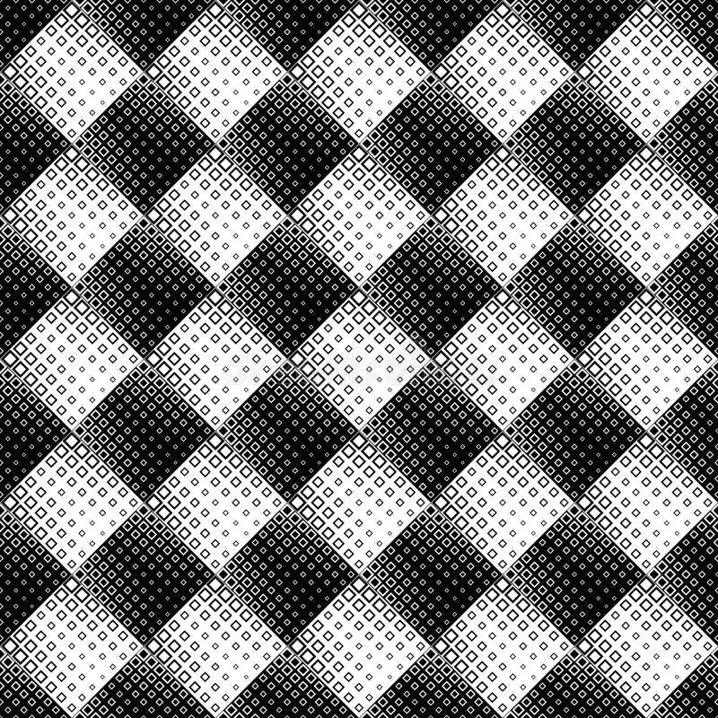 Abstract Seamless Monochrome Square Pattern Background Design Stock