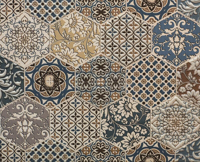 Abstract Seamless Mosaic Pattern, Ceramic Tile Stock Image - Image of ...