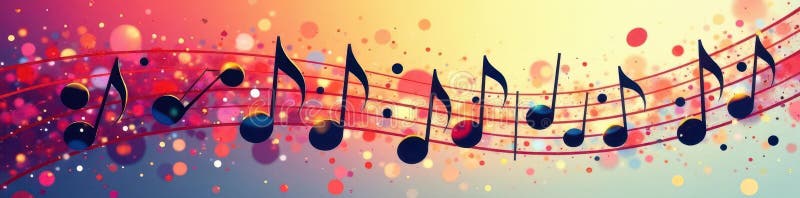 Abstract Seamless Music Notes Staff Vector Background, Curve, Bass Clef ...