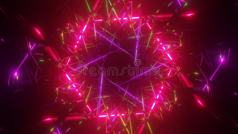 Abstract Neon Multicolor Psychedelic Hypnotic VJ Seamless Loop ...