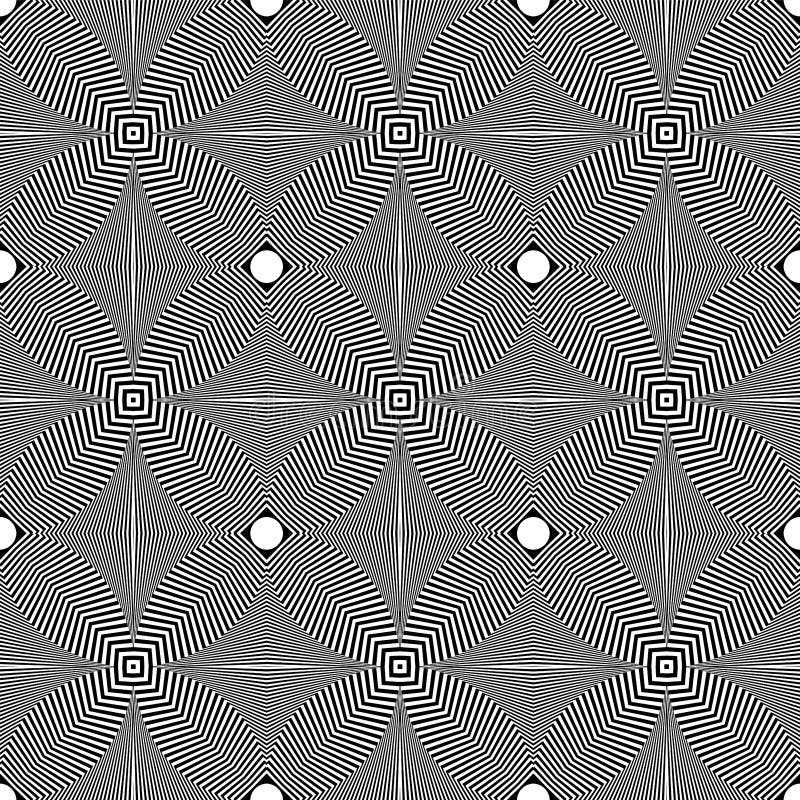 Abstract Seamless Op Art Geometric Pattern. Striped Lines Texture Stock ...