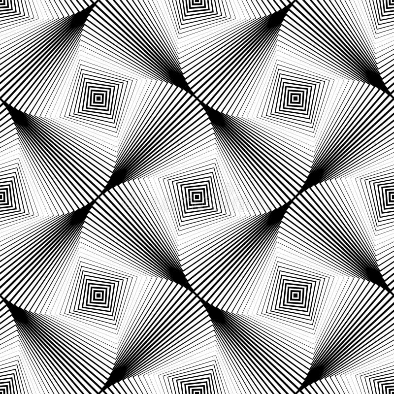 Abstract Seamless Op Art Pattern. Lines Texture Stock Vector ...