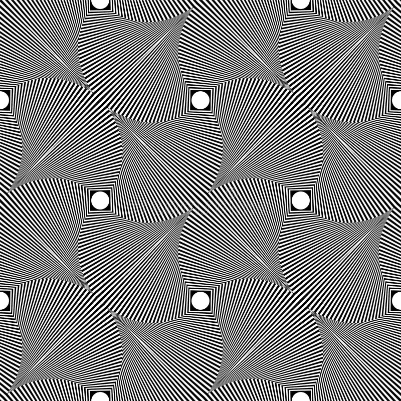 Abstract Seamless Op Art Pattern. Striped Lines Texture Stock Vector ...
