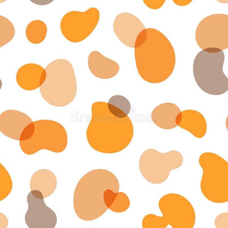 Abstract Seamless Orange Blob Pattern Stock Vector Illustration Of