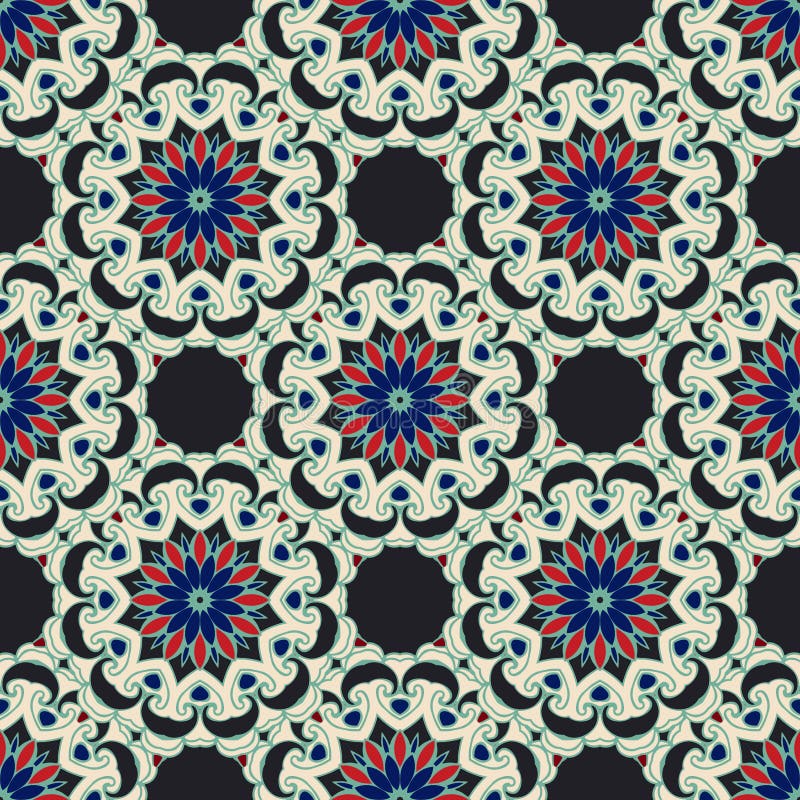 Abstract Seamless Ornamental Pattern for Fabric Stock Vector ...