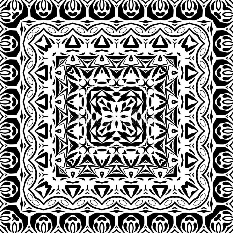 Abstract Seamless Outline Pattern Stock Vector - Illustration of ...