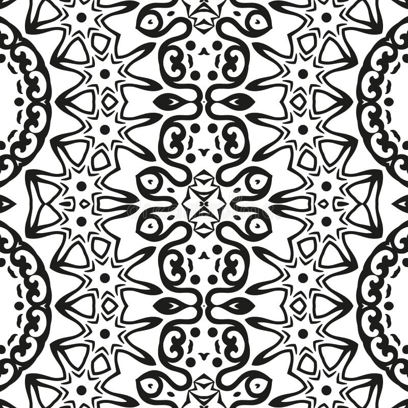 Abstract Seamless Outline Pattern Stock Vector - Illustration of curve ...