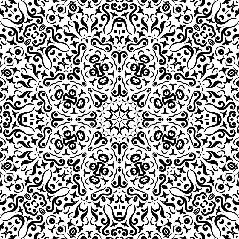 Abstract Seamless Outline Pattern Stock Vector - Illustration of ...