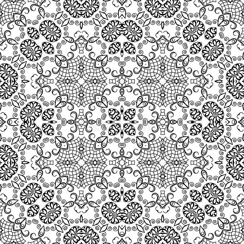 Abstract Seamless Outline Pattern Stock Vector - Illustration of ...