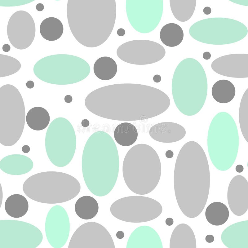 Abstract Seamless Oval Circles Retro Pattern Stock Illustration ...