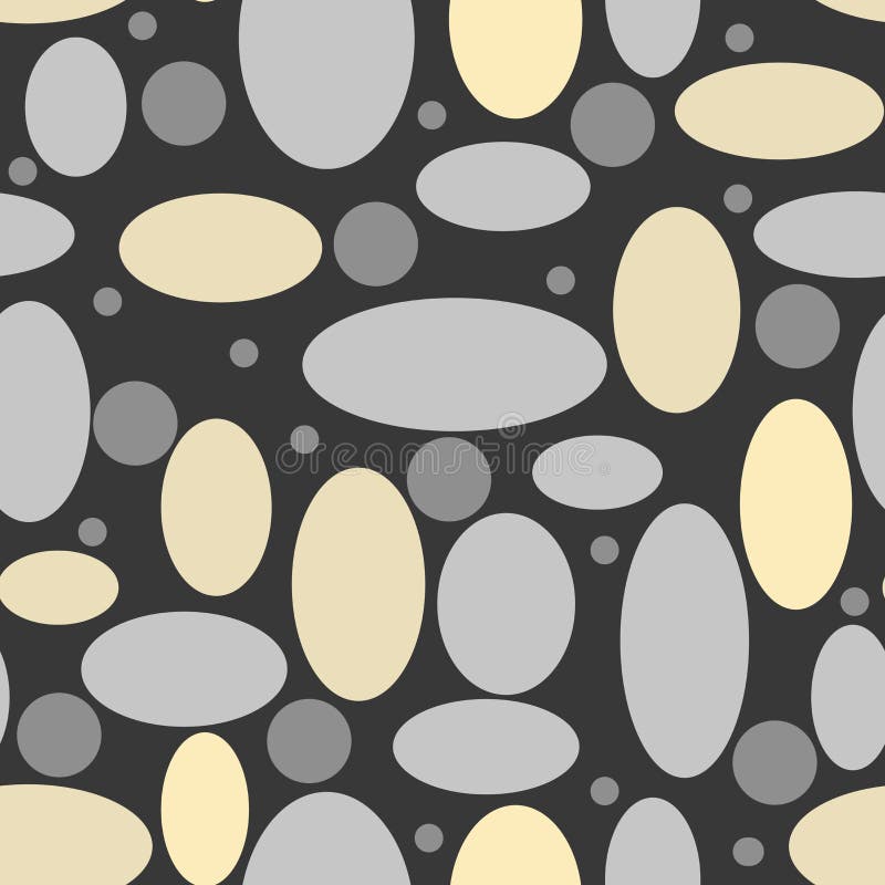 Abstract Seamless Oval Circles Retro Pattern Stock Illustration ...