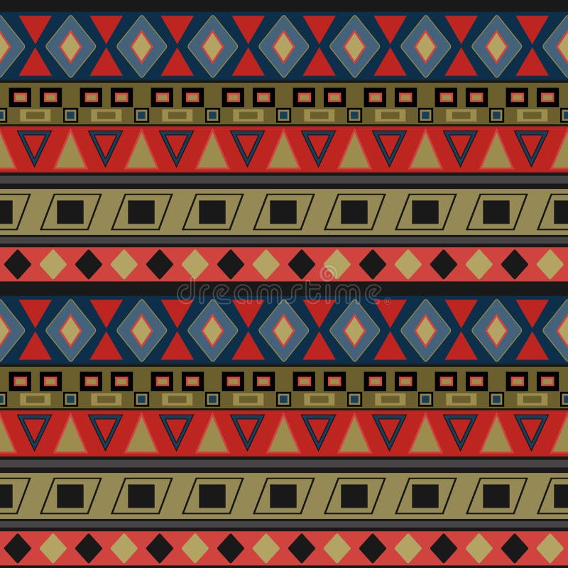 Abstract Seamless Oval Circles Retro Pattern Stock Illustration ...