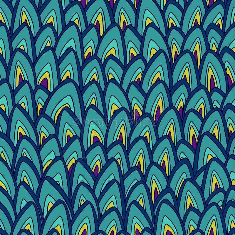 Abstract Seamless Pattern with Paisley Elements Stock Vector ...