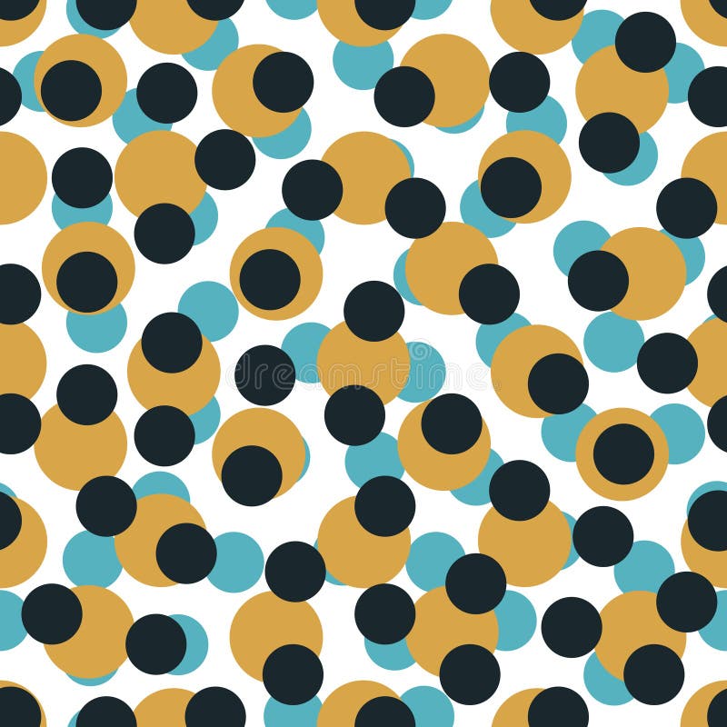 Messy Geometrical Background with Circles. Abstract Round Seamless ...