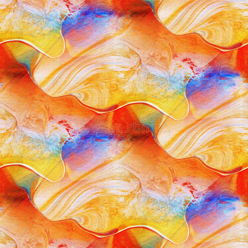 Abstract Seamless Pattern with Acrylic Painting Stock Illustration ...