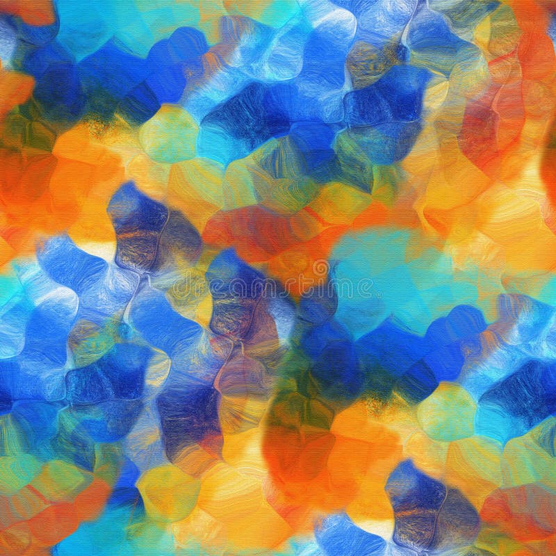 Abstract Seamless Pattern with Acrylic Painting Stock Illustration ...