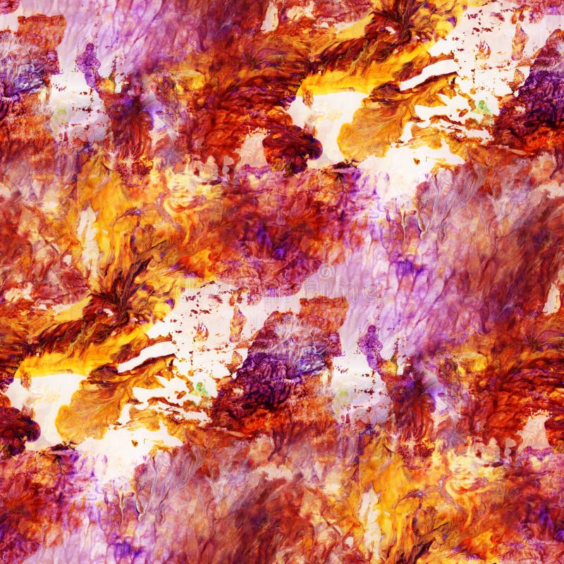 Abstract Seamless Pattern with Acrylic Painting Stock Illustration ...