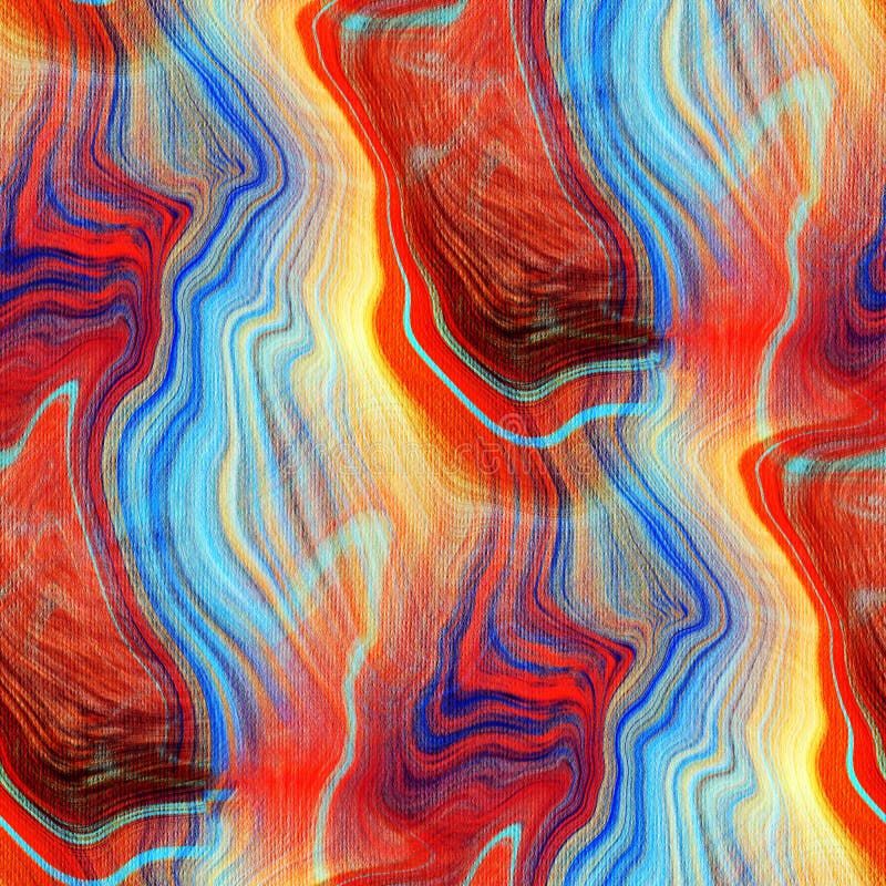 Abstract Seamless Pattern with Acrylic Painting Stock Illustration ...